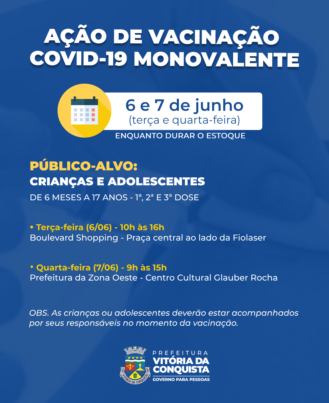 SMS realiza ação extra de vacinação contra Covid-19 para crianças e ...